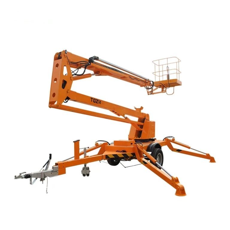 Hydraulic Cherry Picker Boom Lift - 360° Rotation & 65.6 ft Reach